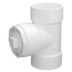 Charlotte Pipe and Foundry 6" x 4" Hub DWV PVC Cleanout Tee with Plug ...