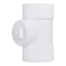 Charlotte Pipe and Foundry 10" x 8" Hub DWV PVC Cleanout Tee with Plug ...