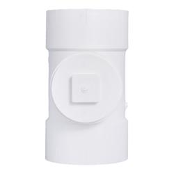 Charlotte Pipe and Foundry 10" x 8" Hub DWV PVC Cleanout Tee with Plug ...