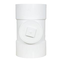Charlotte Pipe and Foundry 12" x 8" Hub DWV PVC Cleanout Tee with Plug ...