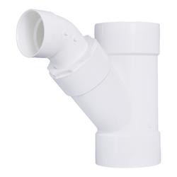 Charlotte Pipe and Foundry 10" x 6" Hub DWV PVC 2-Piece Reducing Wye at ...