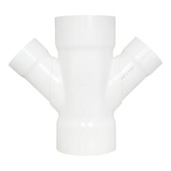 Charlotte Pipe and Foundry 10" x 6" Hub DWV PVC Double Reducer Wye at ...