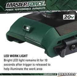 Masterforce® 20-Volt Brushless Cordless Drywall Screw Driver - Tool ...