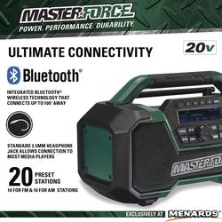 Masterforce® 20-Volt Cordless Jobsite Radio - Tool Only at Menards®
