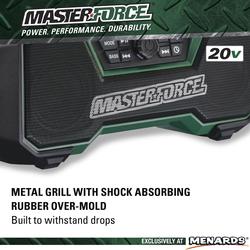 Masterforce® 20-Volt Cordless Jobsite Radio - Tool Only at Menards®