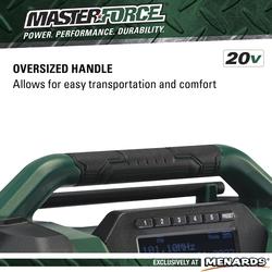 Masterforce® 20-Volt Cordless Jobsite Radio - Tool Only at Menards®
