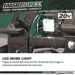 Masterforce® Ultra Compact 20-Volt Cordless 4-1/2" Circular Saw - Tool ...