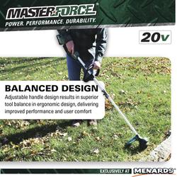 Masterforce® FlexPower® 20-Volt Brushless Cordless 12" String Trimmer ...