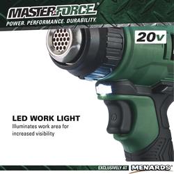 Masterforce® 20-Volt Cordless Heat Gun Kit at Menards®