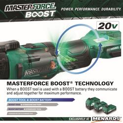 Masterforce BOOST® 20-Volt Brushless Cordless Oscillating Multi-Tool ...