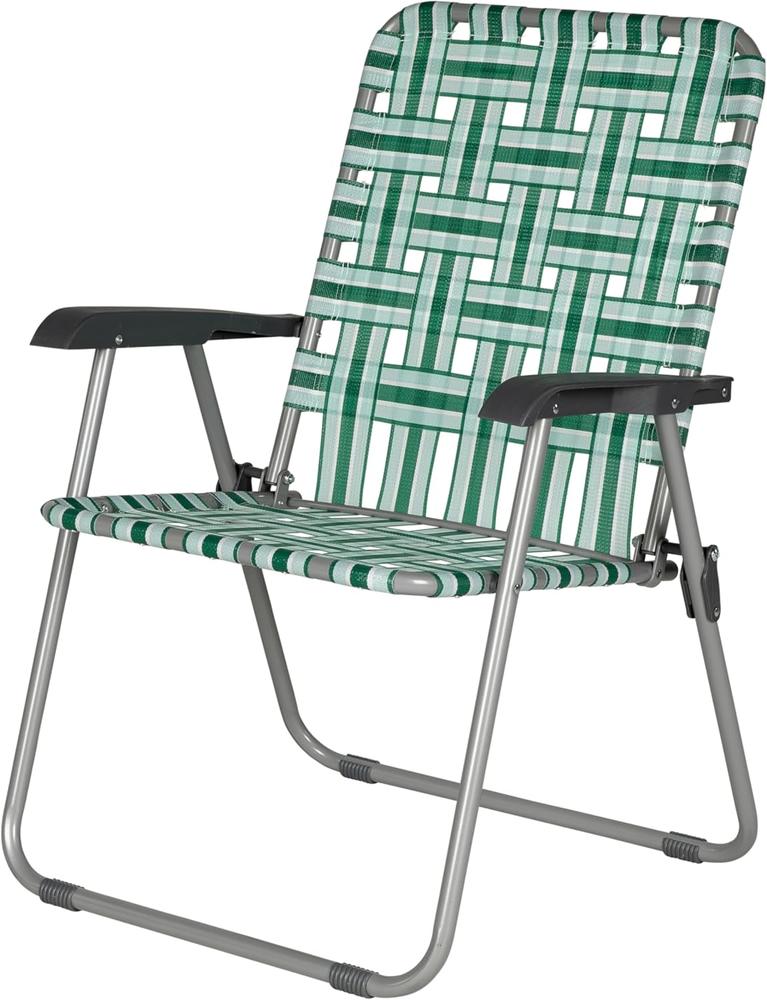 Lippert Vintage XL Webbed Folding Lawn Chair Green at Menards