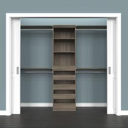 Designer's Image™ 93-3/8"W x 80-1/2"H Cottage Wooden Closet System at ...