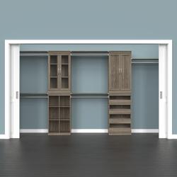 Designer's Image™ 150-3/4"W x 80-1/2"H Cottage Wooden Closet System at ...