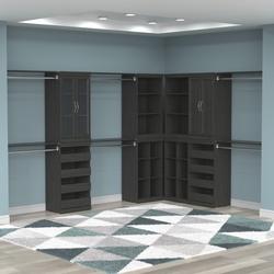 Designer's Image™ 94-1/2"W x 80-1/2"H x 130-1/2"D Charcoal Walk-In ...