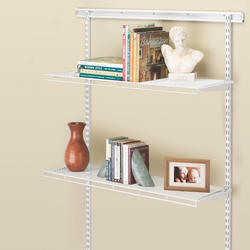 ClosetMaid® ShelfTrack® 36"W x 12"D White Wire Closet Bookshelf Kit at ...
