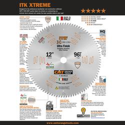CMT® ITK XTREME 12" x 96-Tooth Ultra Fine Finish Circular Saw Blade at ...