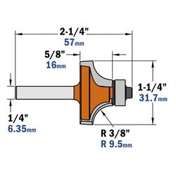 CMT® 3/8" Roundover Router Bit at Menards®