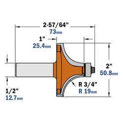 CMT® 3/4" Roundover Router Bit at Menards®