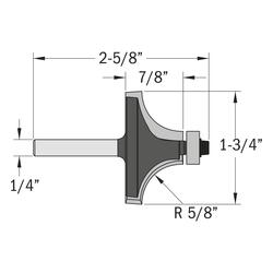CMT Contractor™ 5/8" Roundover Router Bit at Menards®