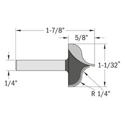 CMT Contractor™ 1-1/32" Decorative Ogee Router Bit at Menards®