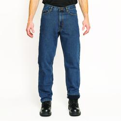 RW Rugged Wear® 38 x 34 Medium Wash Men's Fleece-Lined 5-Pocket Denim ...