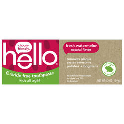 hello® Kids Natural Watermelon Fluoride Free Toothpaste - 4.2 oz at ...