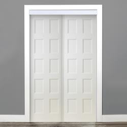 Colonial Elegance 60"W x 80-1/2"H White 10-Panel Sliding Closet Door at ...