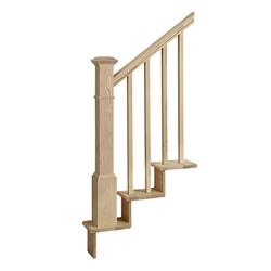 Mastercraft® Craftsman Unfinished Oak 12-Step Staircase with Stair ...