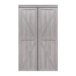 Renin® Trident 48"W x 80-1/2"H Silver Oak Double-K Design Sliding ...