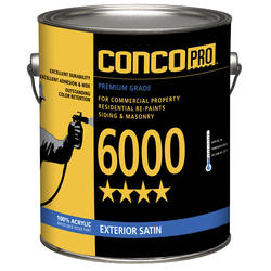 Conco Paints® 6000 Series Exterior Satin 100% Acrylic Water Base House ...