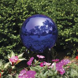 Enchanted Garden® 10" Blue Metallic Gazing Ball at Menards®