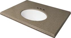 CustomCraft Countertops™ 31"W x 22"D Woodstock Solid Surface Vanity Top ...