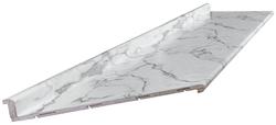 CustomCraft Countertops® Pre-Cut 10' Calacatta Marble Left Miter ...