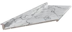 CustomCraft Countertops® Pre-Cut 6' Calacatta Marble Left Miter ...