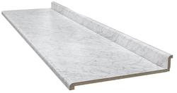CustomCraft Countertops® Pre-Cut 12' Carrara Bianco Laminate Countertop ...