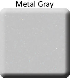 CustomCraft Countertops® Solid Surface 30" x 144" Sheet in Metal Grey ...