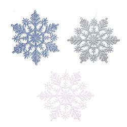 Enchanted Forest® 3" Glitter Snowflake Ornaments - 5 Pack - Assorted ...