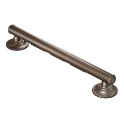 Moen Elegance 24" x 1-1/2" Oil Rubbed Bronze Grab Bar (w/Finger Notches ...