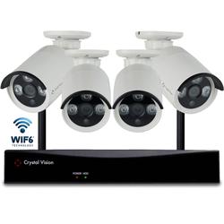 Crystal Vision® Wireless NVR Security Camera Kit with Outdoor AI Bullet ...