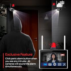 Crystal Vision® Wireless NVR Security Camera Kit with Monitor and ...