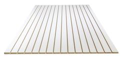 Dakota™ 3/4 x 48 x 96 White Prefinished Slatwall Panel at Menards®