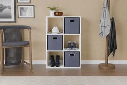 Dakota™ 24-3/4"W x 36-3/4"H x 11-3/8"D White 6-Cube Storage Organizer ...