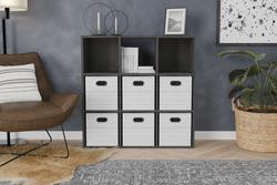 Dakota™ 36-3/4"W x 36-3/4"H x 11-3/8"D Charcoal 9-Cube Storage ...