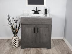 Dakota™ Monroe 30"W x 21-5/8"D Charcoal Bathroom Vanity Cabinet at Menards®