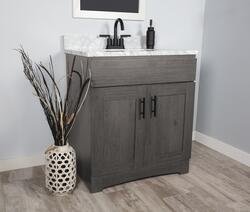 Dakota™ Monroe 30"W x 21-5/8"D Charcoal Bathroom Vanity Cabinet at Menards®