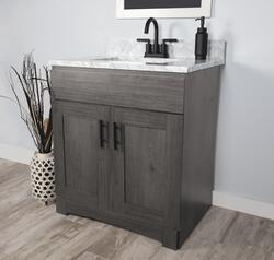 Dakota™ Monroe 30"W x 21-5/8"D Charcoal Bathroom Vanity Cabinet at Menards®