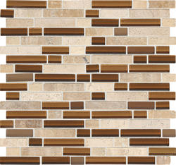 Mohawk® Phase Caramel 12 x 12 Glass and Stone Mosaic Tile at Menards®
