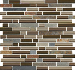 Mohawk® Phase Cobblestone 12 x 12 Glass and Stone Mosaic Tile at Menards®