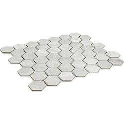 Mohawk® Artisanal Stone Blanco Hexagon 12 x 11 Ceramic Mosaic Tile at ...