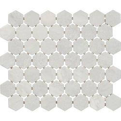 Mohawk® Artisanal Stone Blanco Hexagon 12 x 11 Ceramic Mosaic Tile at ...